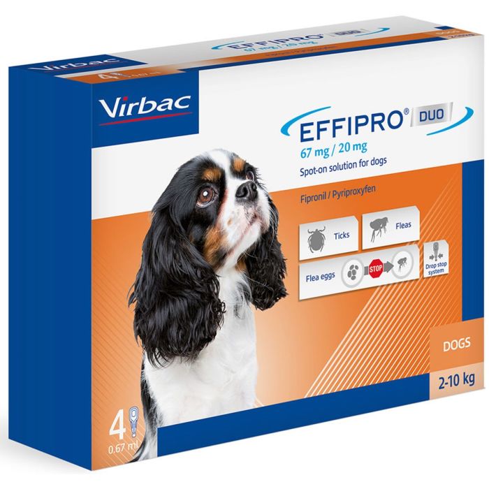 Effipro Duo S - 2-10 кг - Противопаразитна пипета за кучета - Pet Buddy